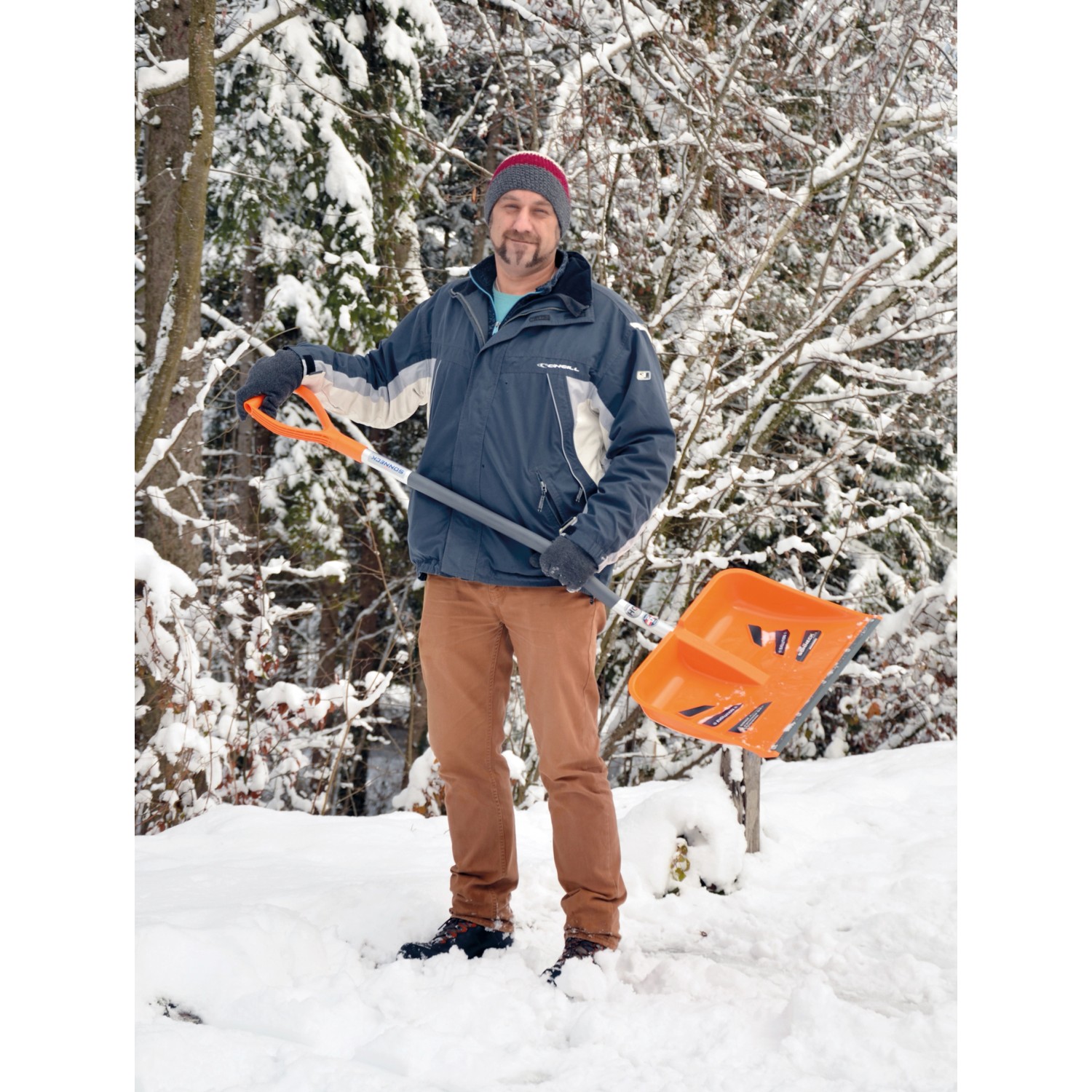 Sonneck Schneeschieber Snowmaster Evo Farbenauswahl Orange bzw. Blau ...