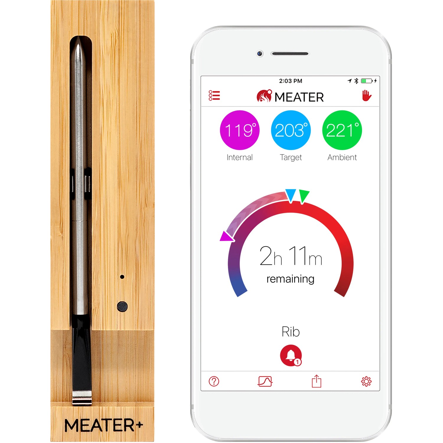 MEATER Fleischthermometer Plus Bluetooth 50 m Reichweite kaufen bei OBI