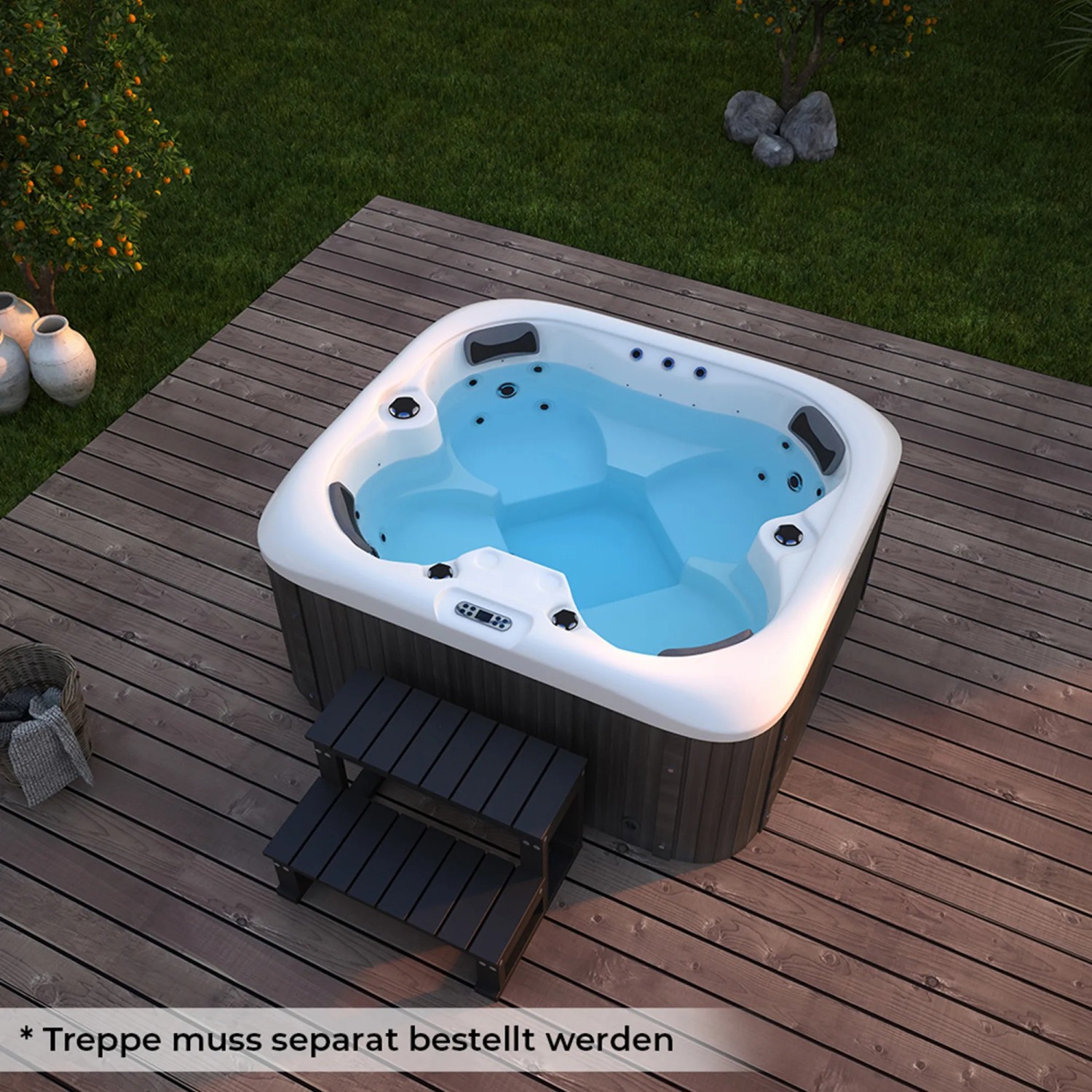 Home Deluxe Outdoor Whirlpool Sea Star Pure 180 x 160 x 79 cm ...